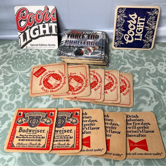 Coors | Other | Vintage Coors Coors Light Bar Coasters Bonus 5 ...